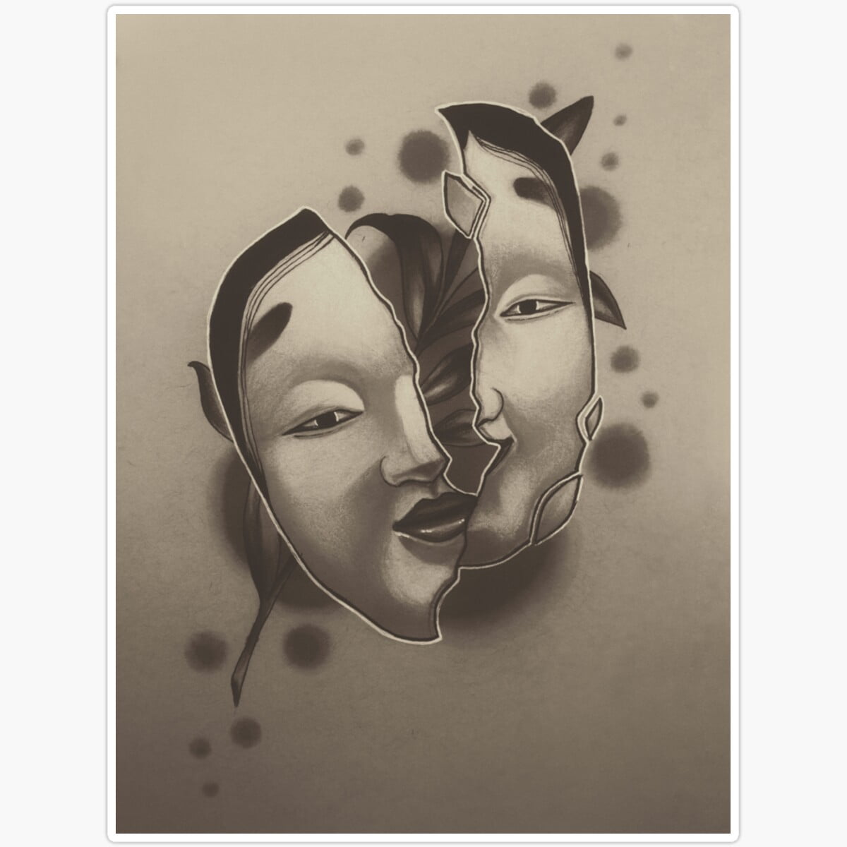 Kira Japanese nori mask Sticker Decorative Laptop, Phone Stickers ...