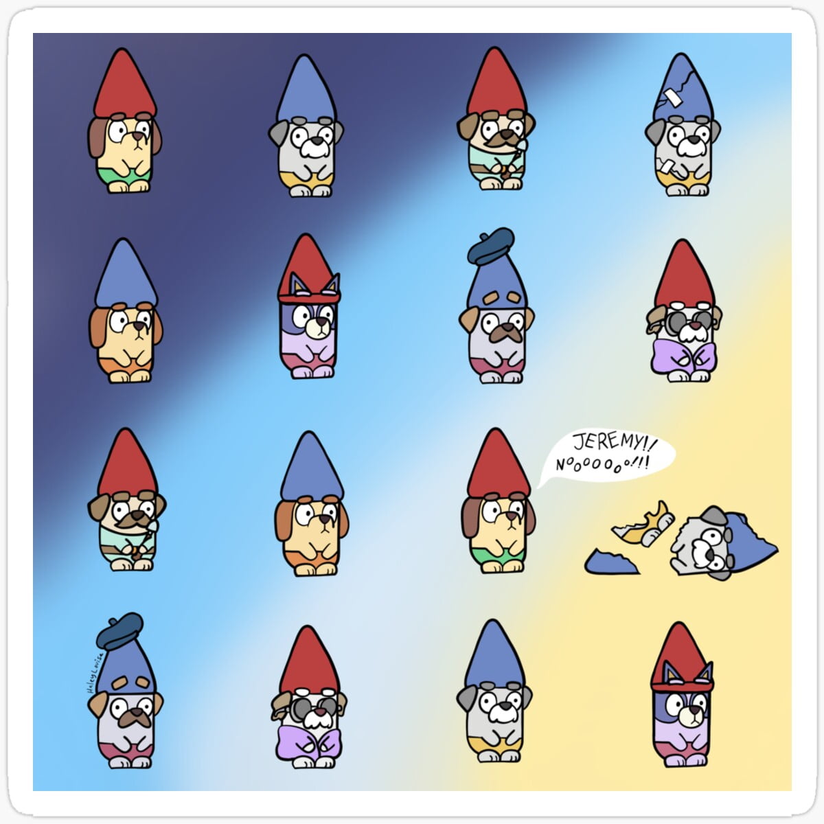 Kira Jeremy, No! The Dogs You donâ€™t Gnome Sticker Waterproof Sticker ...