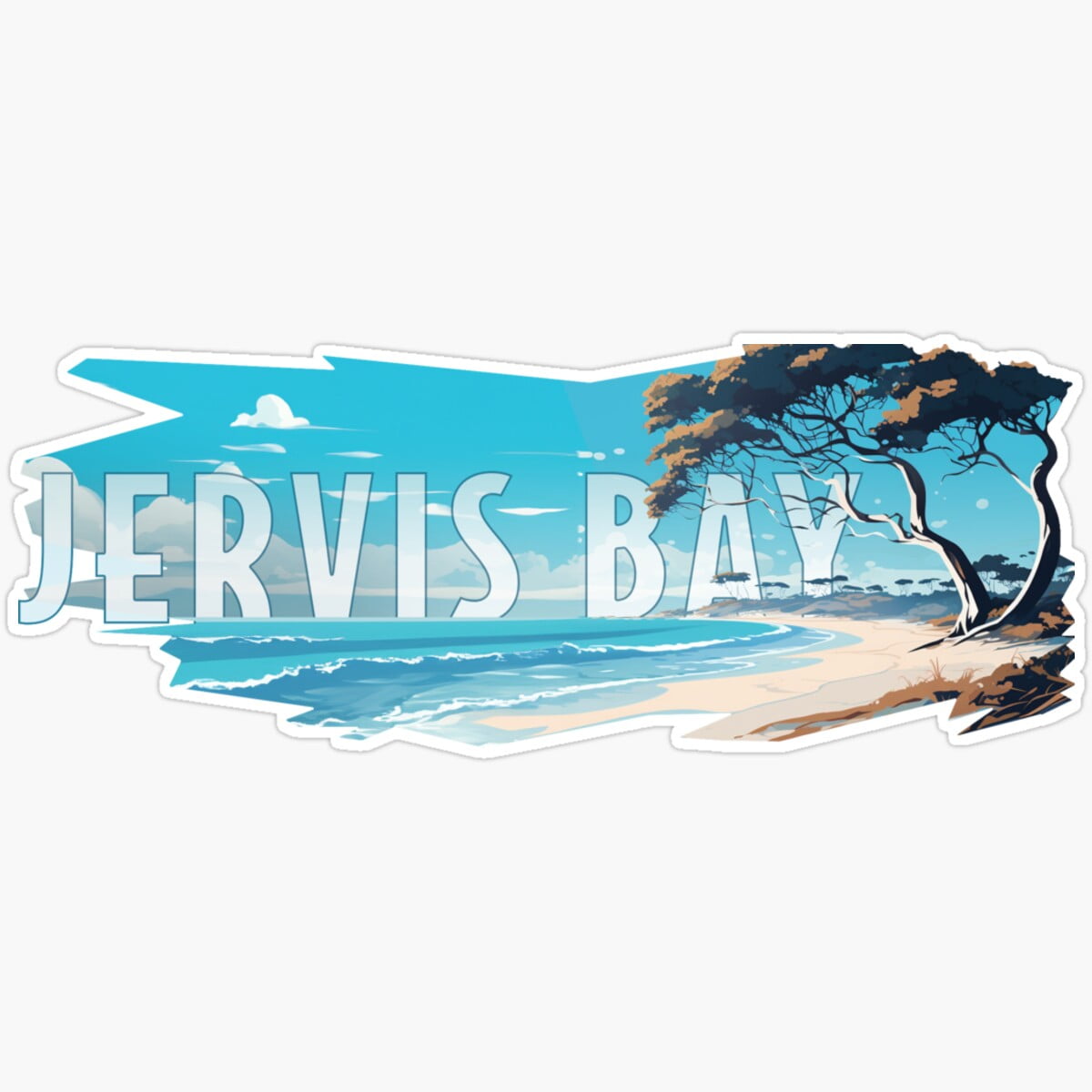 Kira Jervis Bay Sticker Decorative Laptop, Phone Stickers, Waterproof ...