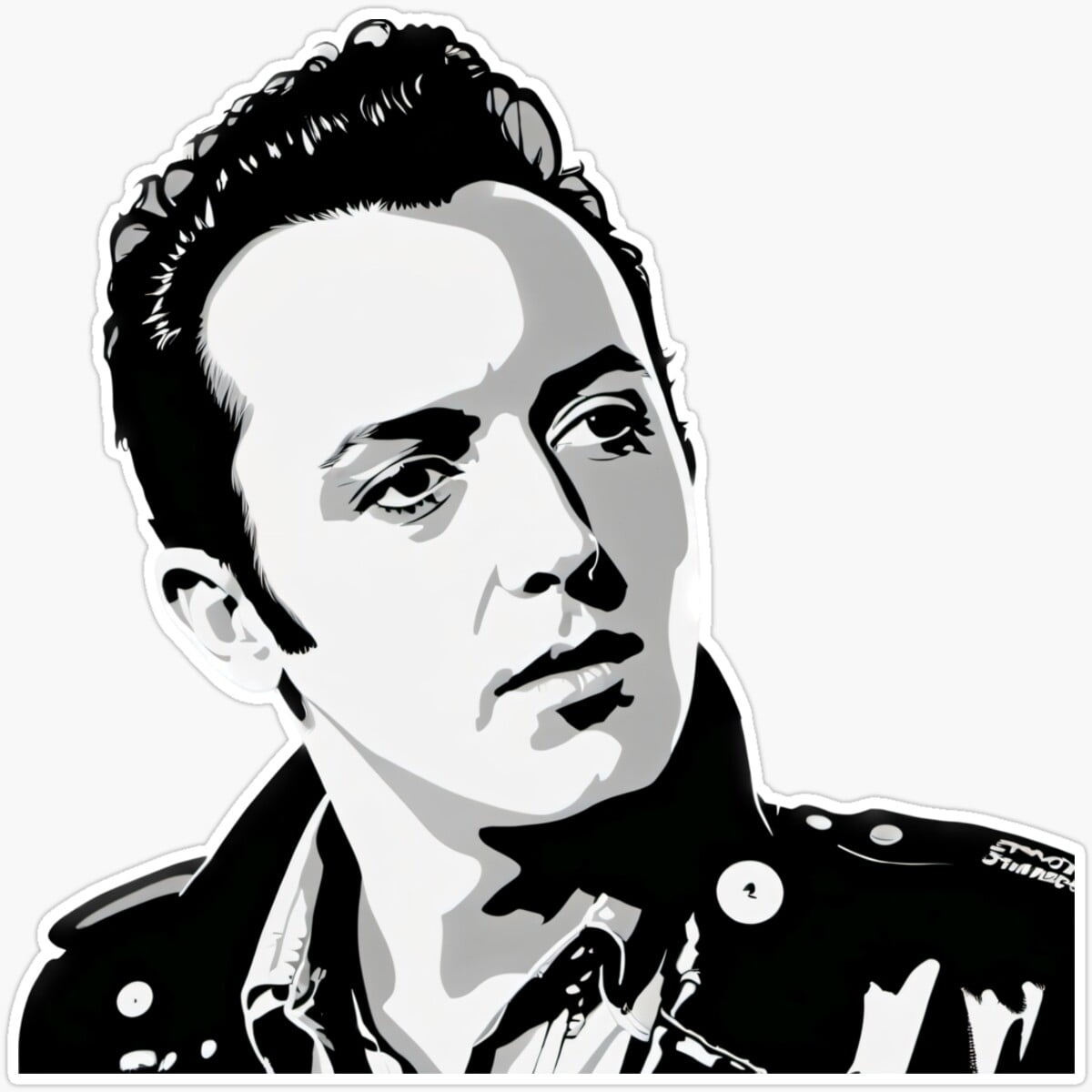 Kira Joe Strummer The Clash Sticker Decorative Laptop, Phone Stickers ...