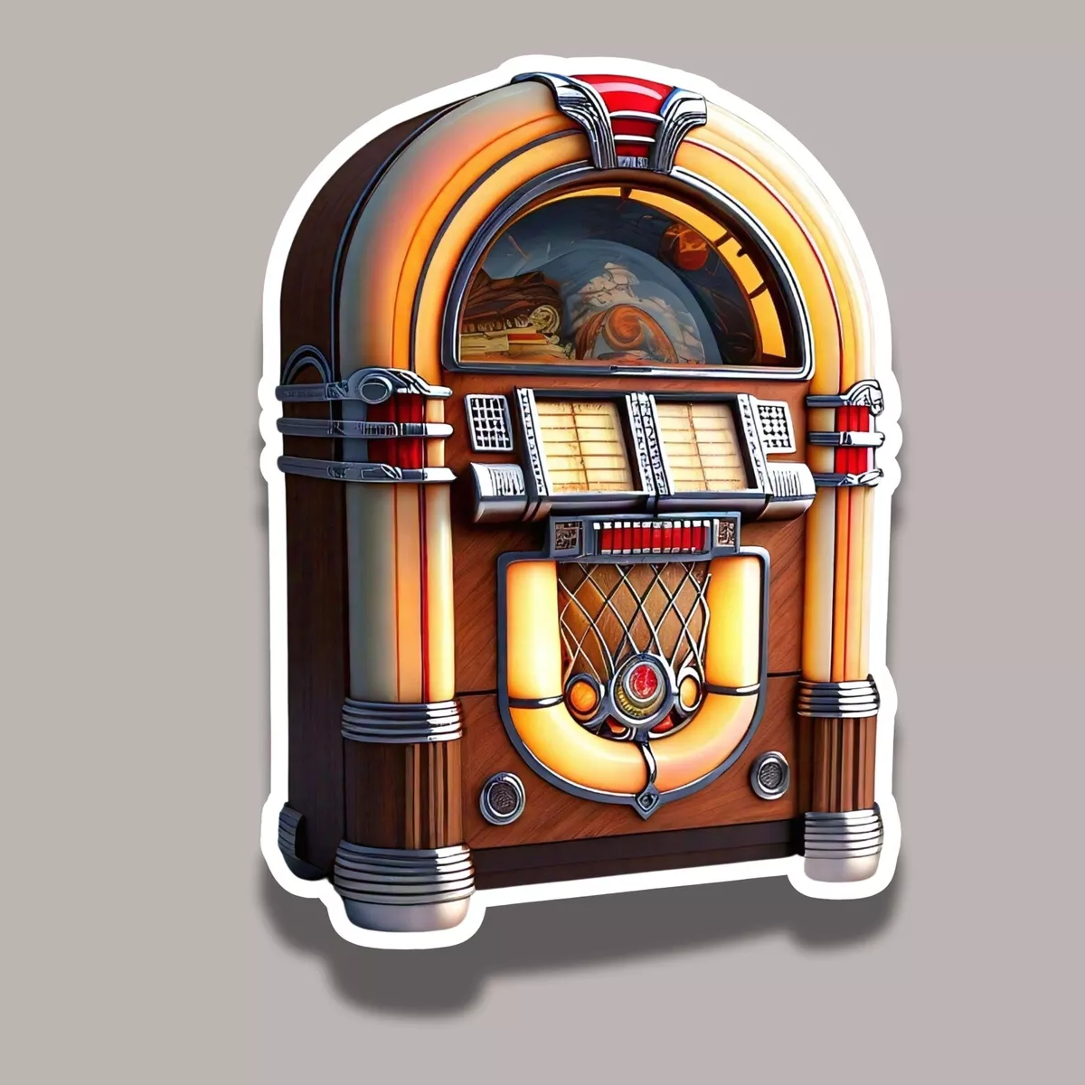 Kira JukeBox Musical Music Retro 1950's Rock N Roll Colorful Vintage ...