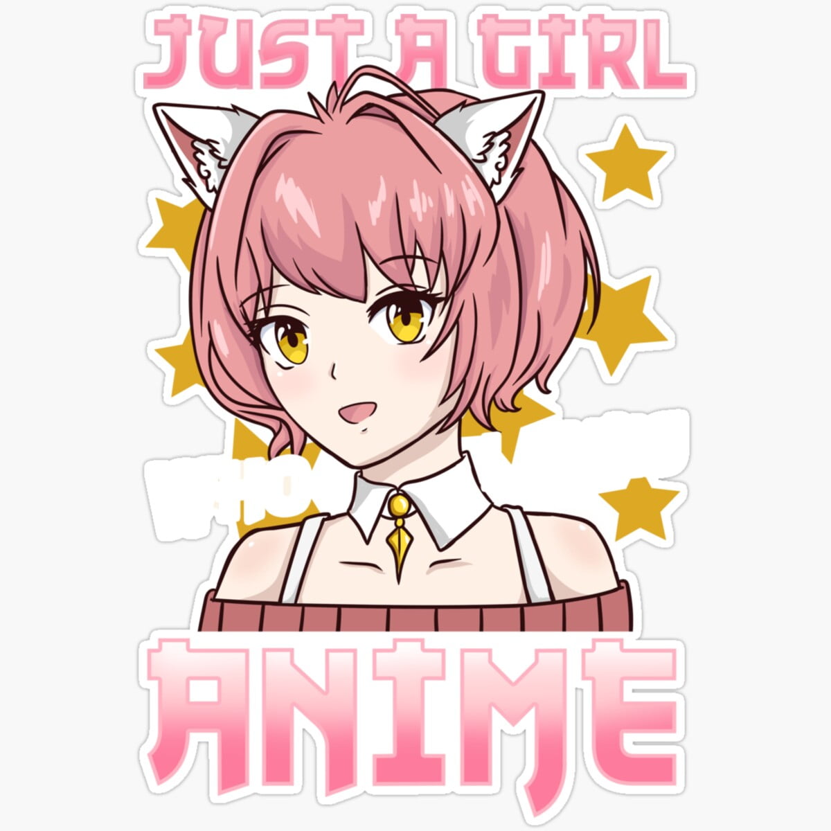 Kira Just A Girl Who Loves Anime - Cosplay Girl Costume Sticker ...