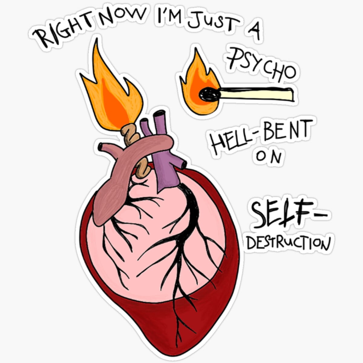 Kira Just a Psycho Sticker Decorative Laptop, Phone Stickers ...