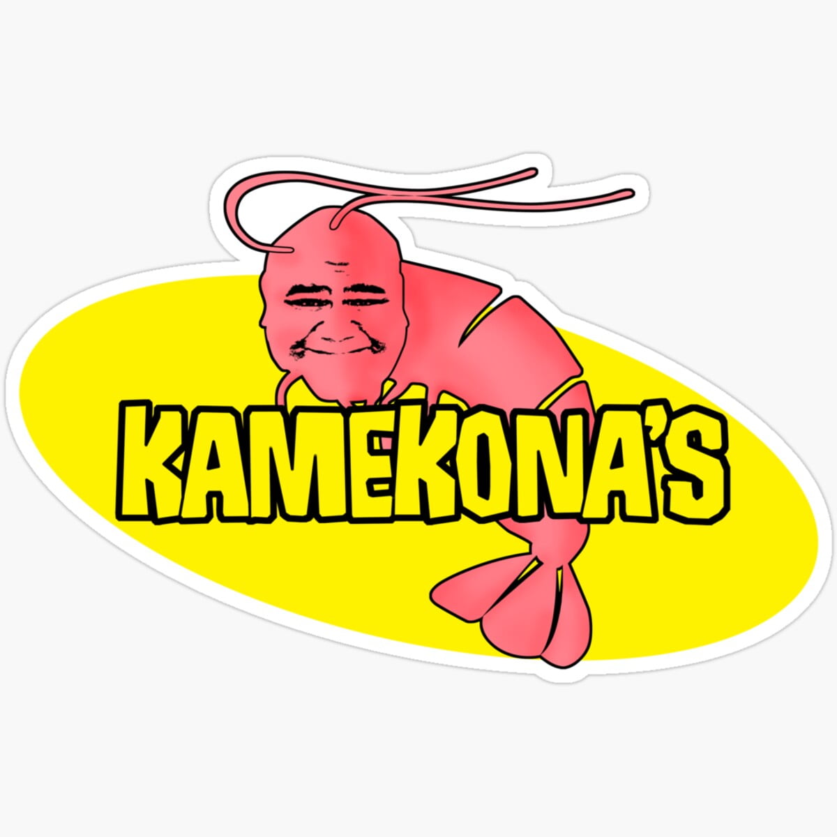 Kira Kamekona's Shrimp Sticker Decorative Laptop, Phone Stickers ...