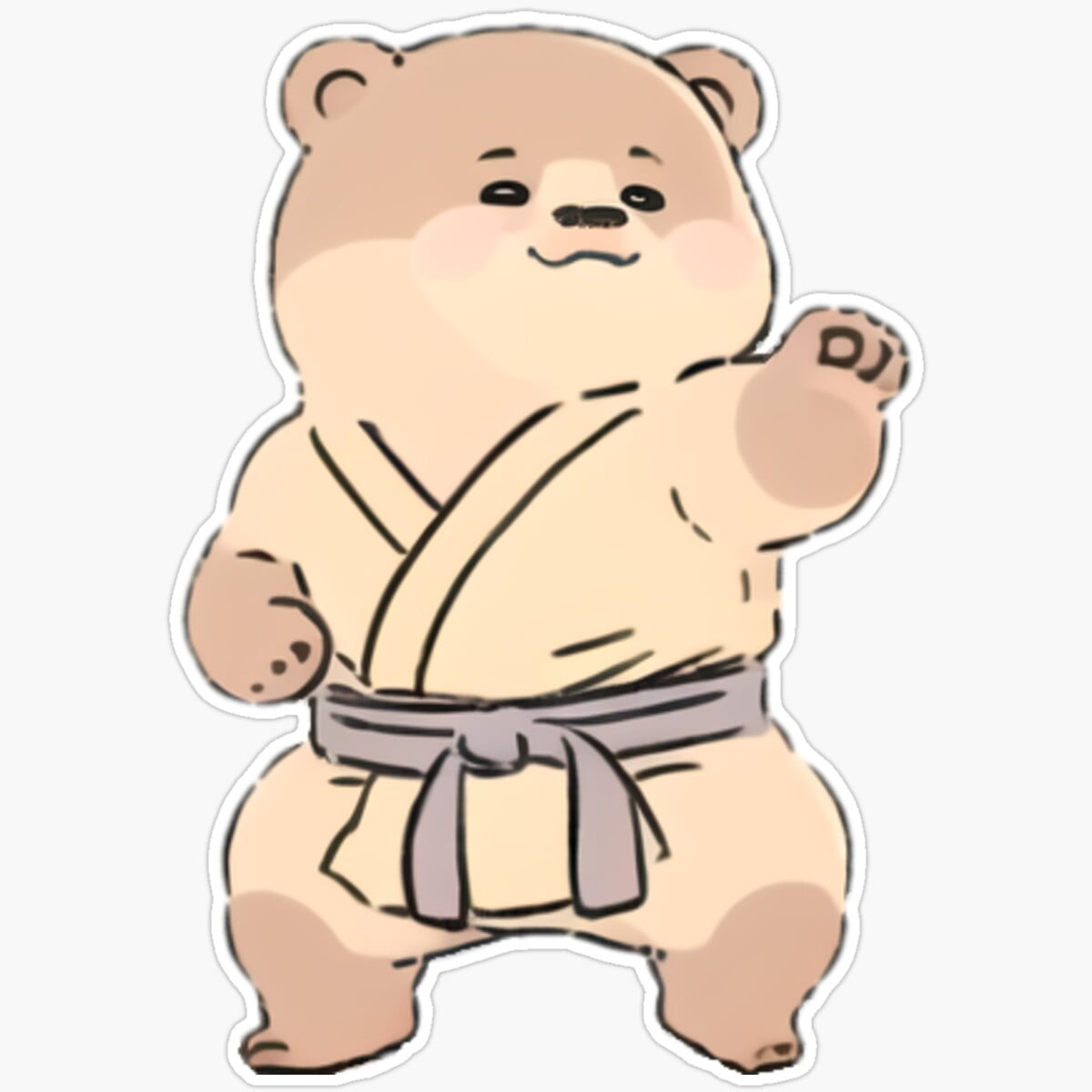 Kira Karate Bear 1 Sticker Decorative Laptop, Phone Stickers ...