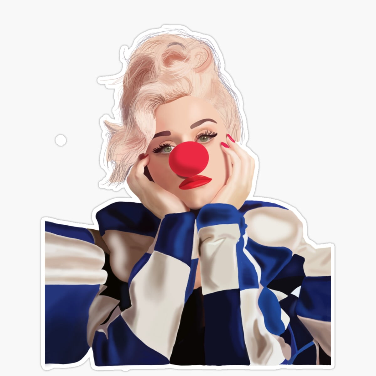 Kira Katy Perry Smile Illustration Sticker Decorative Laptop, Phone ...