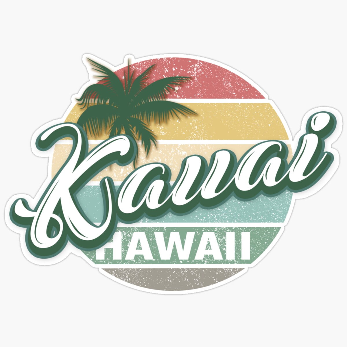 Kira Kauai Hawaii Retro Classic Vintage Design Sticker Decorative ...