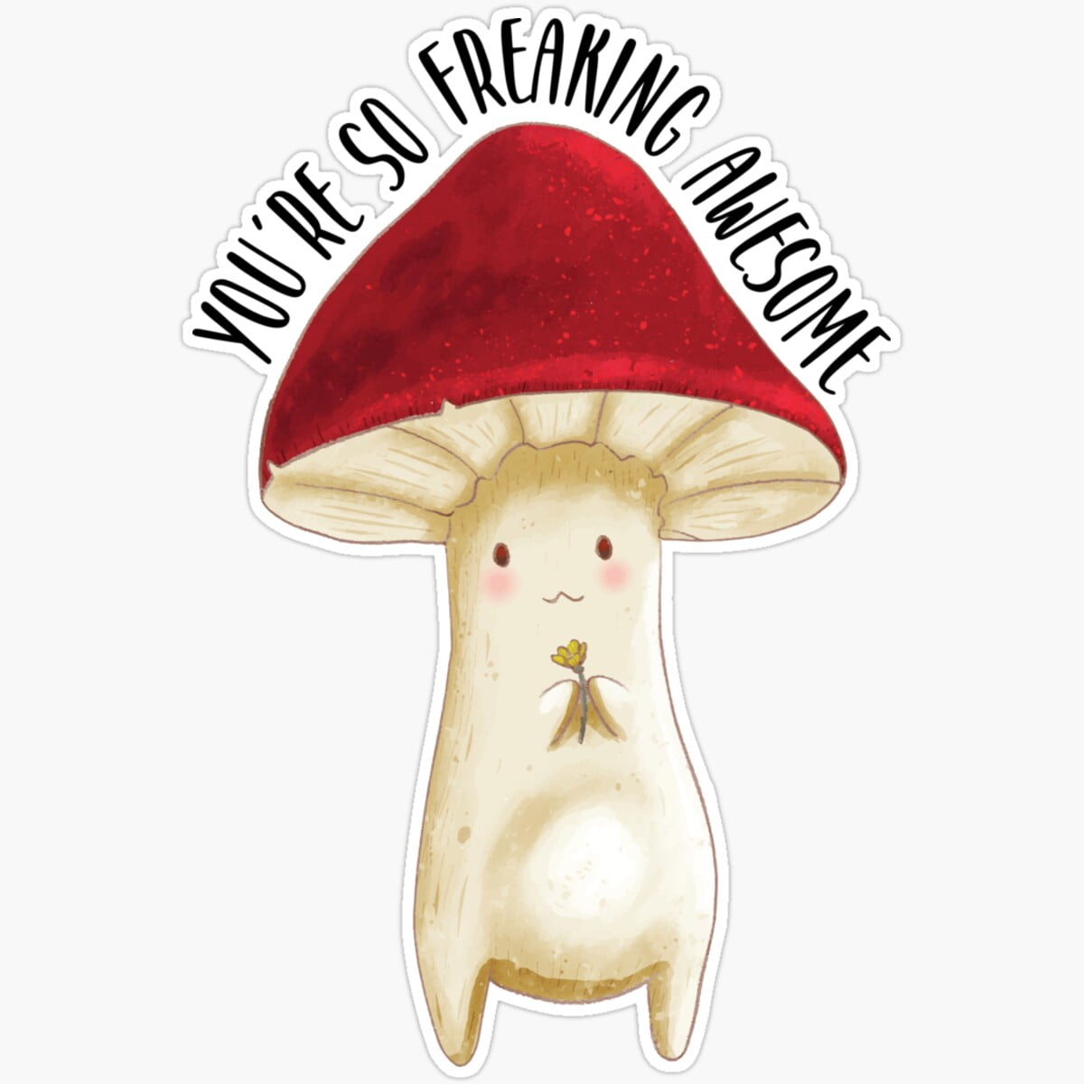 Kira Kawaii Cottagecore Mushroom Sticker Decorative Laptop, Phone ...