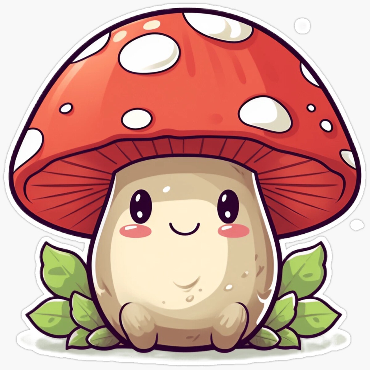 Kira Kawaii Cute Mushroom Sticker Decorative Laptop, Phone Stickers ...