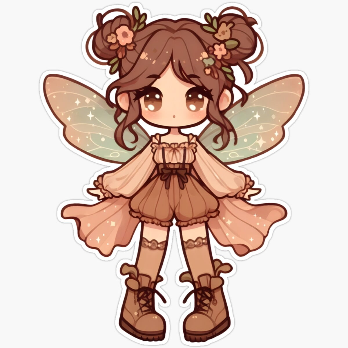 Kira Kawaii Fairycore Cottagecore Fairy Girl Sticker Decorative Laptop ...