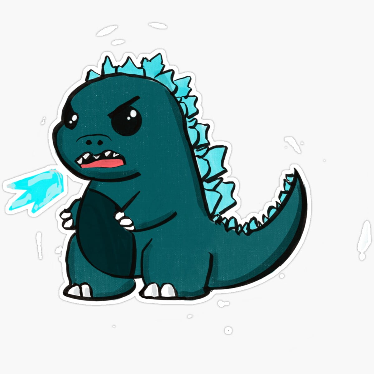 Kira Kawaii Godzilla Sticker Decorative Laptop, Phone Stickers ...