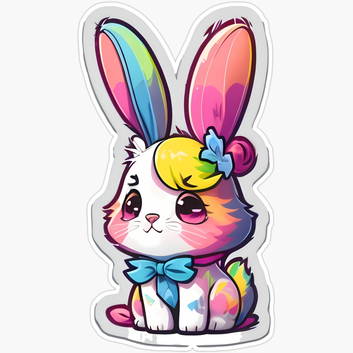 Kira Kawaii Promise: The Rainbow Bunny's Adventure in Japan Sticker ...