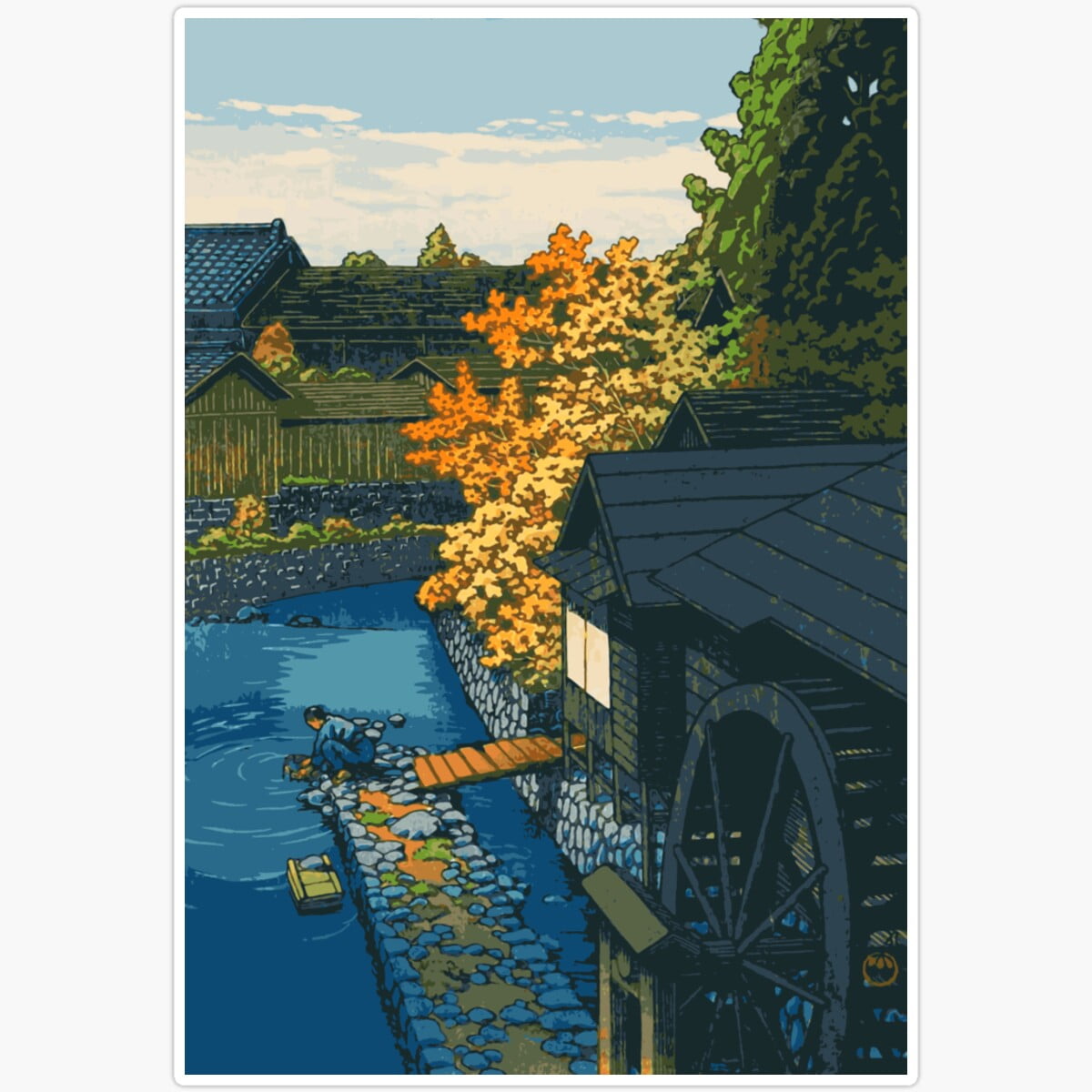 Kira Kawanishi Village, Tochigi Prefecture - Kawase Hasui - Japanese ...