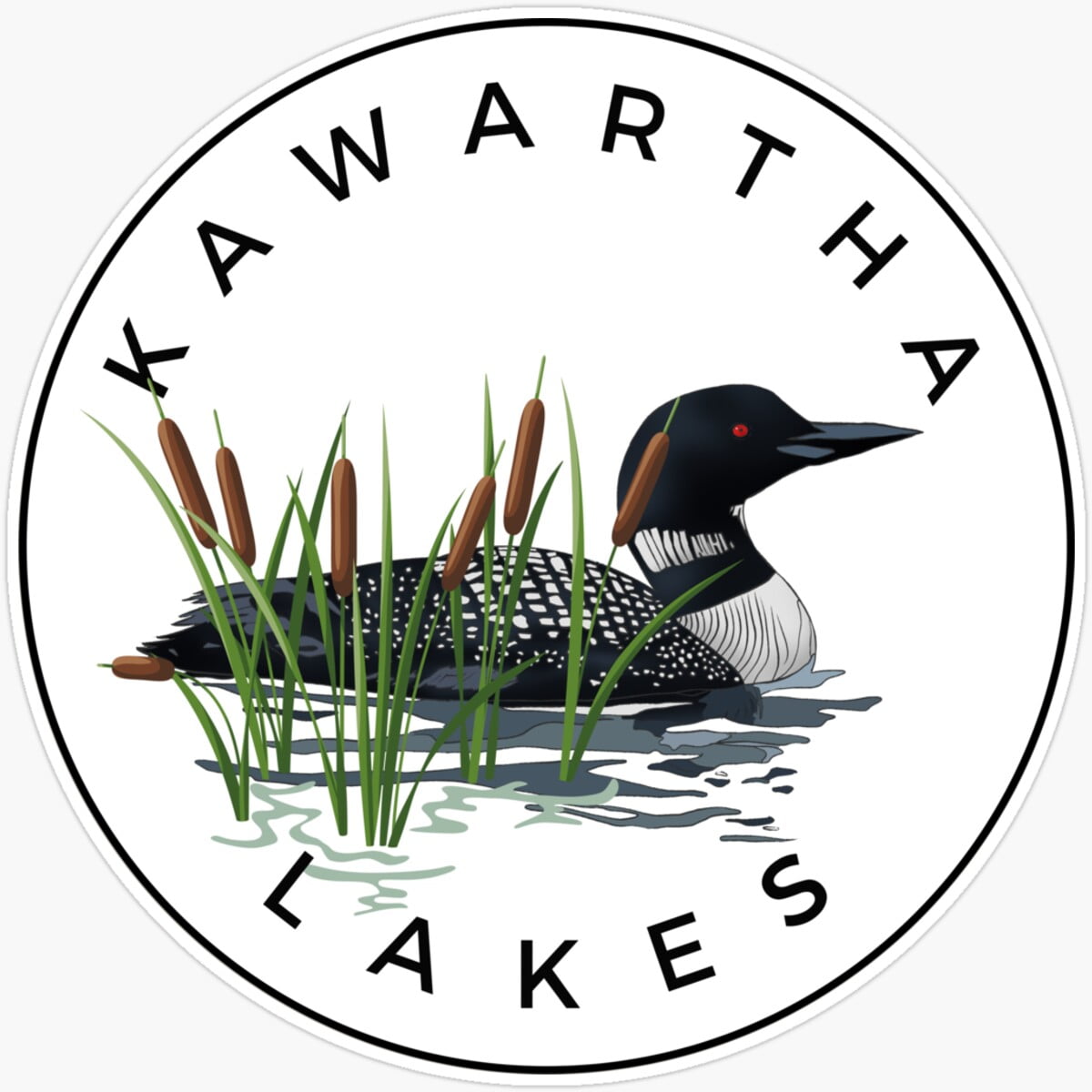 Kira Kawartha Lakes Loon Sticker Decorative Laptop, Phone Stickers ...