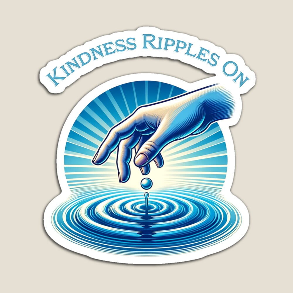 Kira - Keep Reaching Out Your Hand - Kindness Ripples On Sticker - 4211 ...