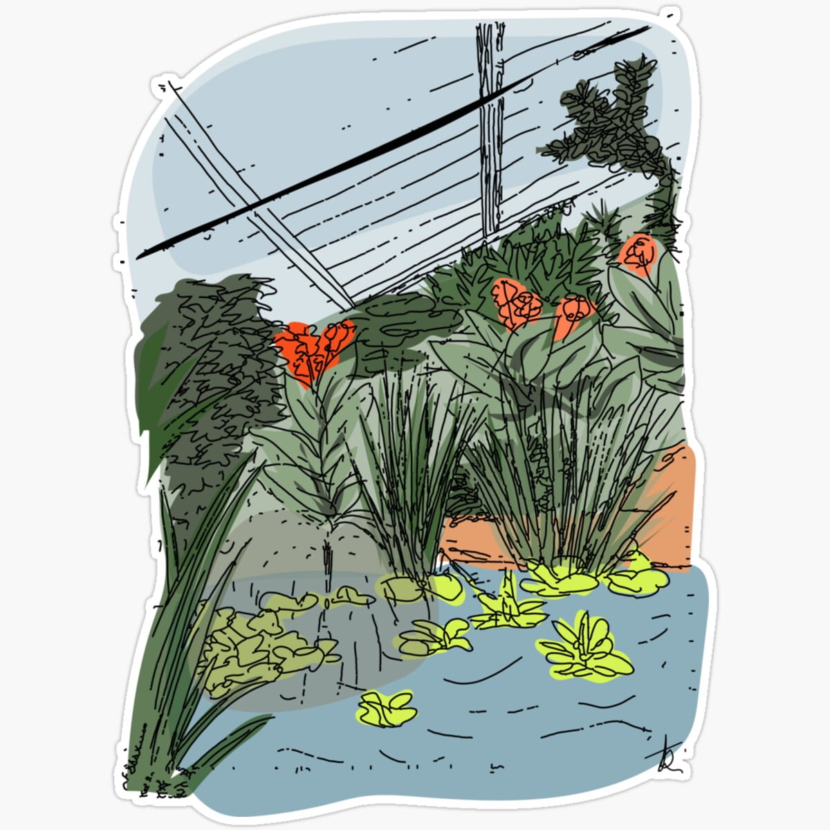 Kira Kew Garden Greenhouse Sticker Decorative Laptop, Phone Stickers ...