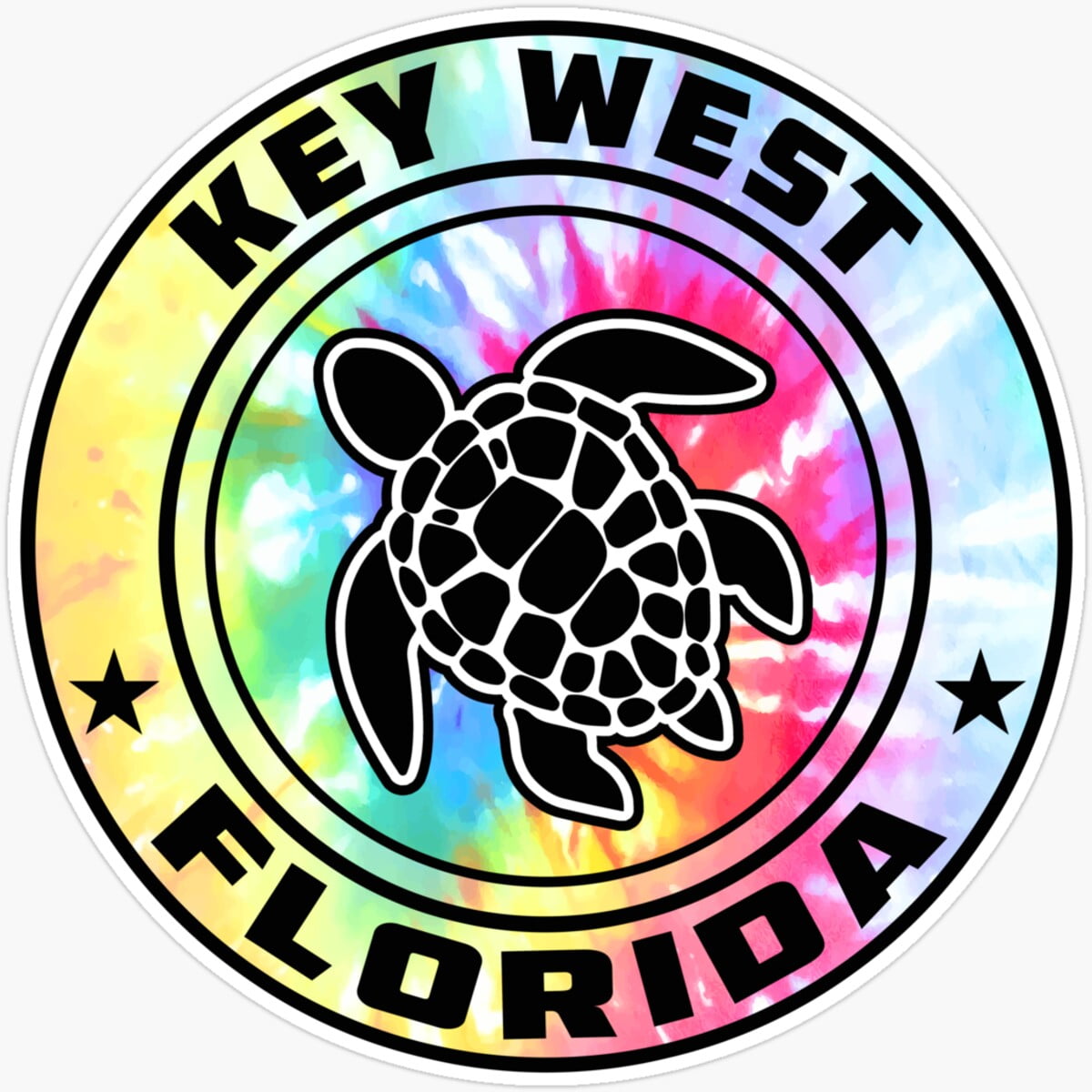 Kira Key West Beach Florida Sea Turtle FL Sticker Decorative Laptop ...
