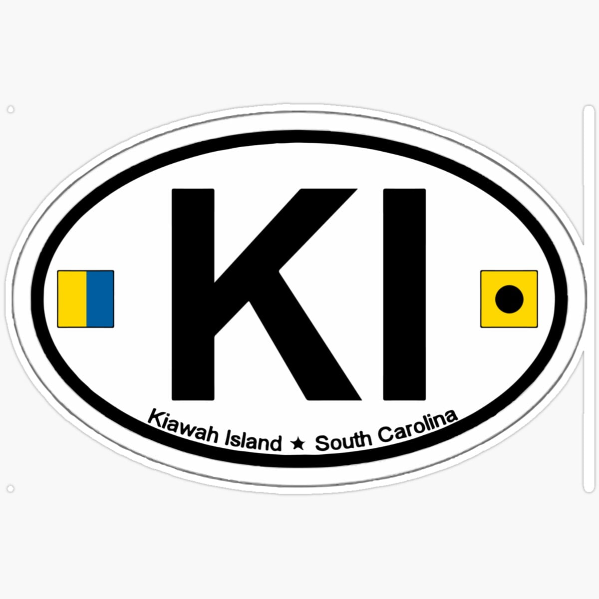 Kira Kiawah Island - South Carolina. Sticker Decorative Laptop, Phone ...