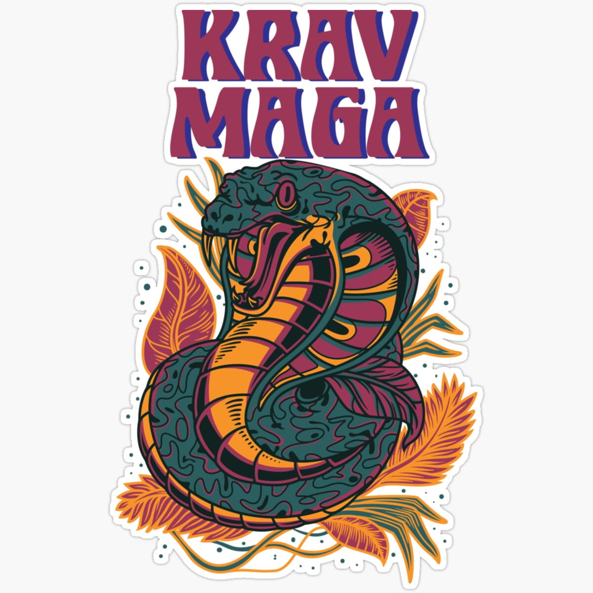 Kira Kick Ass Vintage Retro Krav Maga Design Sticker Decorative Laptop ...