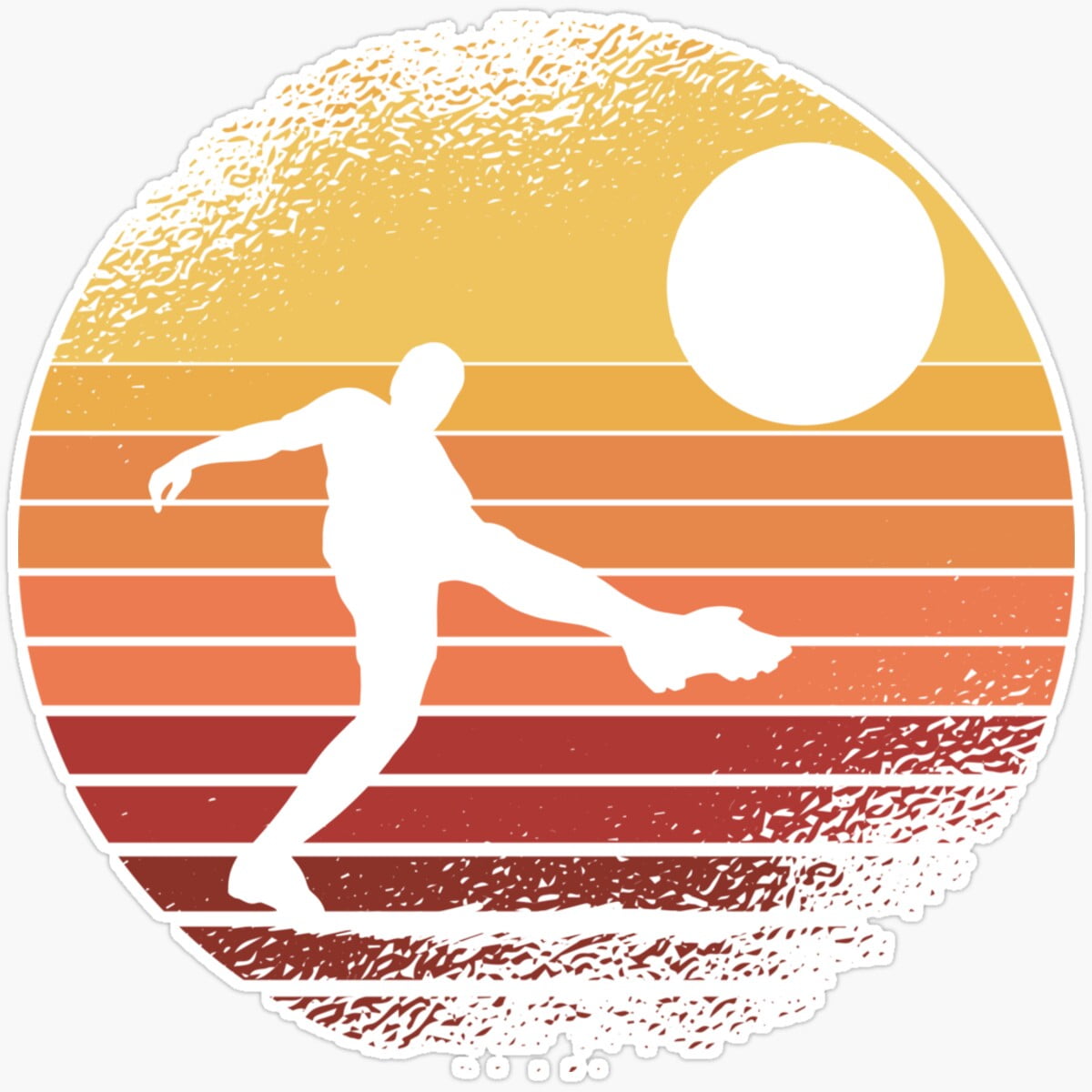 Kira Kickball Lover Vintage Sunset Art Sticker Decorative Laptop, Phone ...
