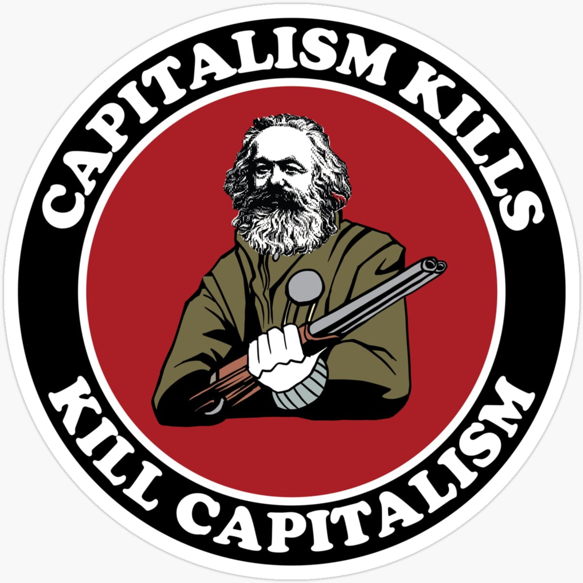 Kira Kill Capitalism Sticker Decorative Laptop, Phone Stickers ...