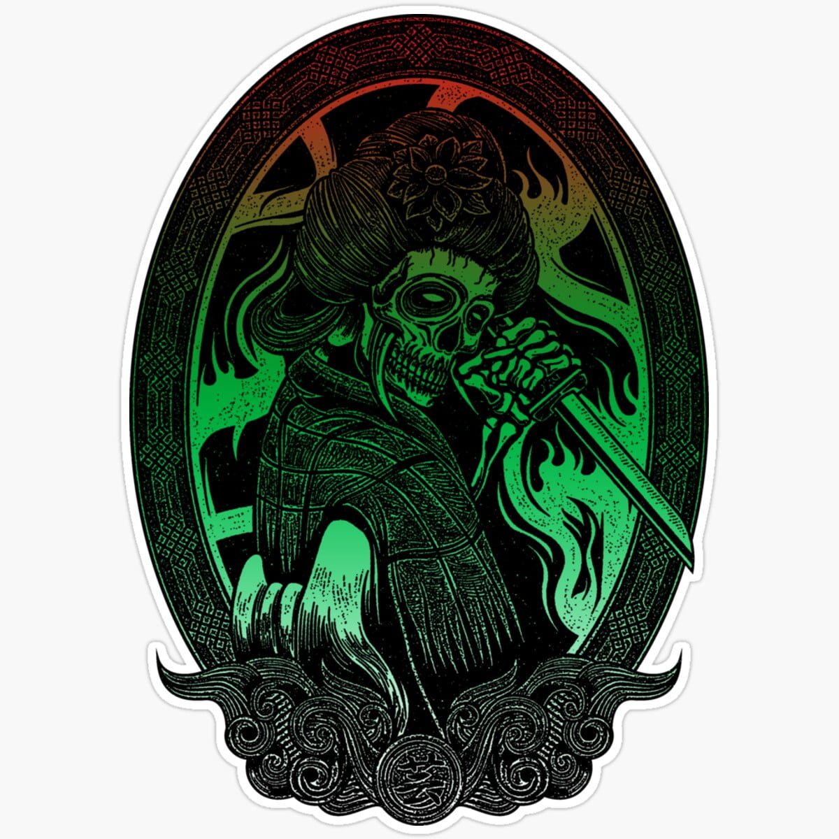 Kira Kimono Demon Girl Sticker Decorative Laptop, Phone Stickers ...