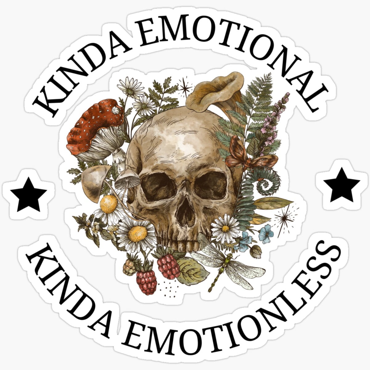 Kira Kinda Emotional, Kinda Emotionless, Motivational, Mental Sticker ...