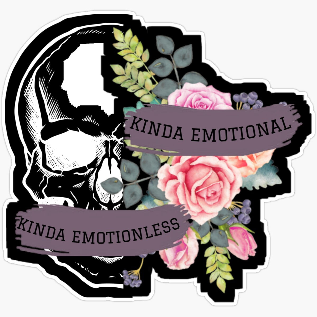 Kira Kinda Emotional, Kinda Emotionless, Motivational, Mental Sticker ...