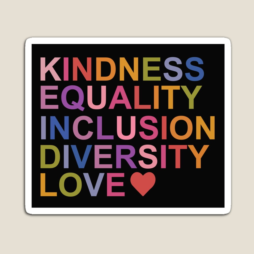 Kira - Kindness Inclusion Diversity Love Democrat Sticker - 1937 Hot ...