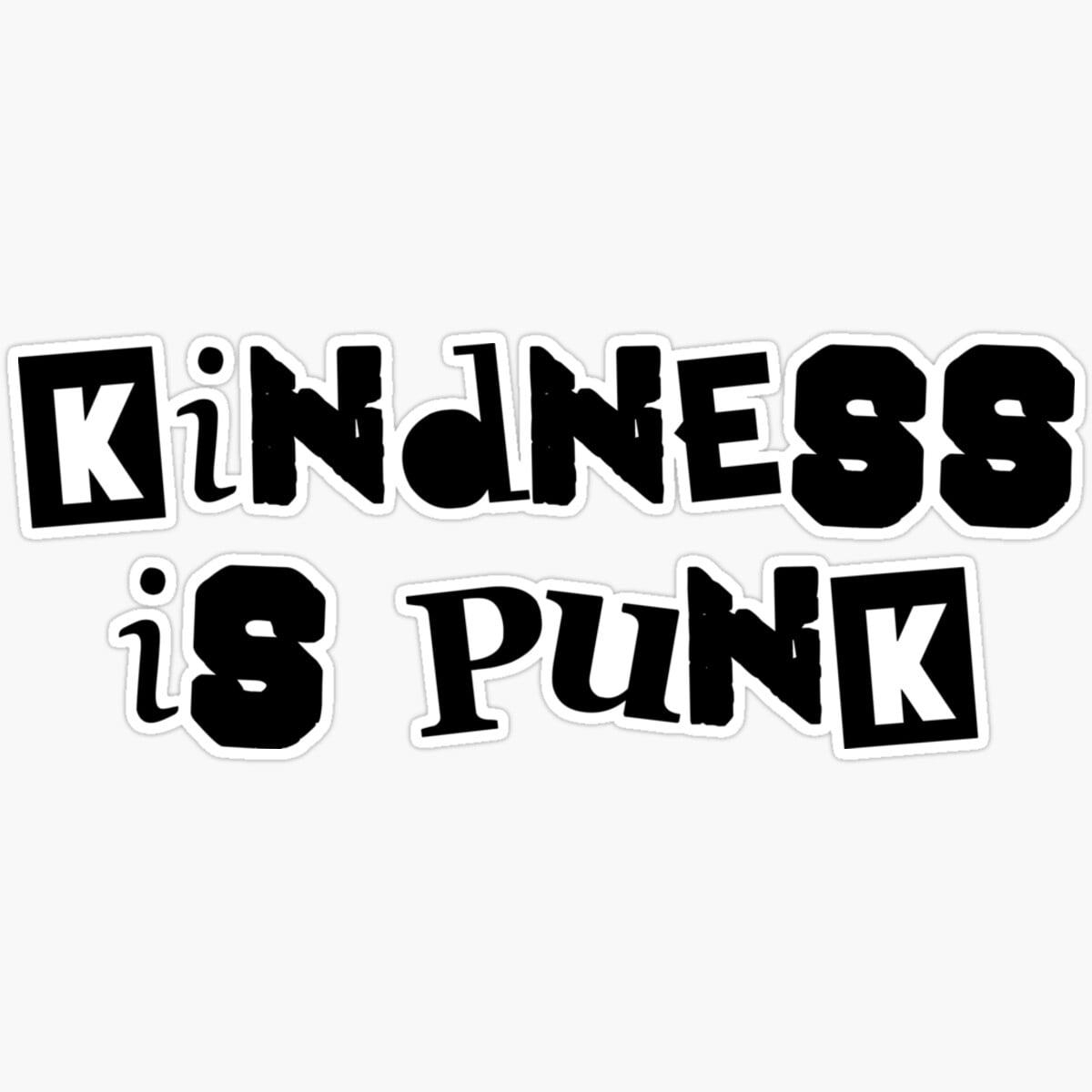 Kira Kindness Is Punk Sticker Decorative Laptop, Phone Stickers ...