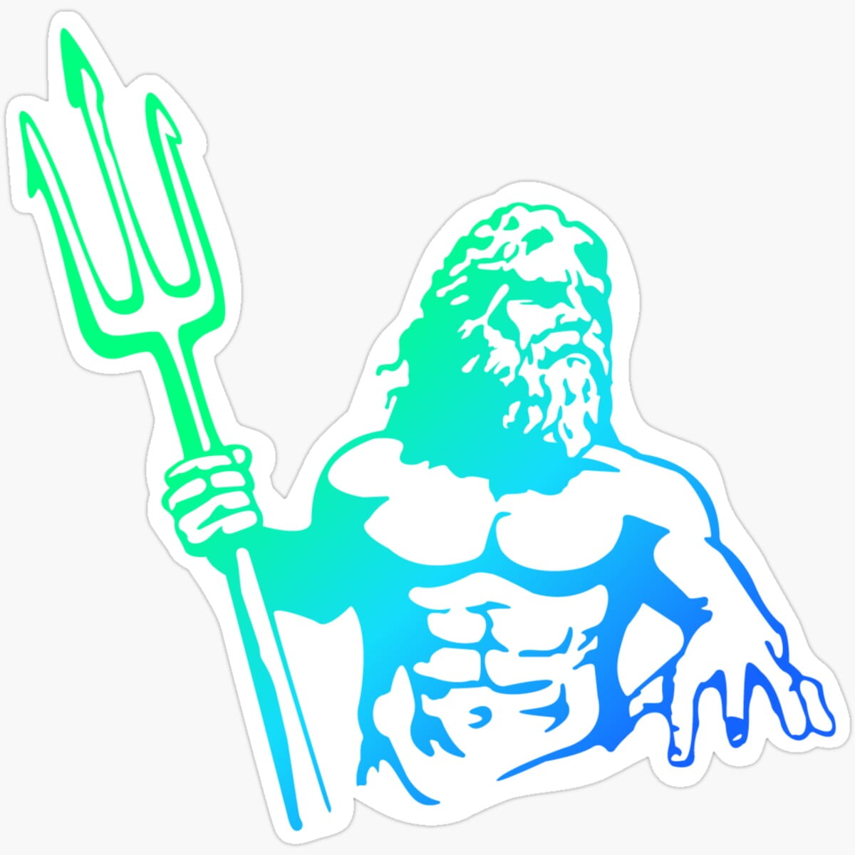 Kira King Neptune Blues Sticker Decorative Laptop, Phone Stickers ...