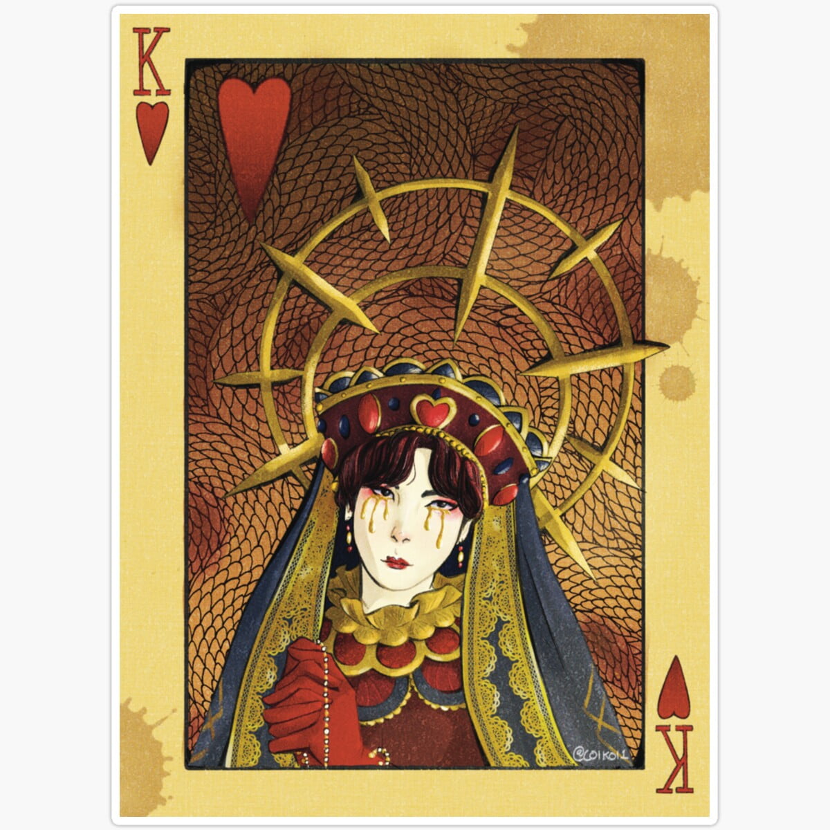 Kira King of Hearts Hoseok BTS Sticker Decorative Laptop, Phone ...