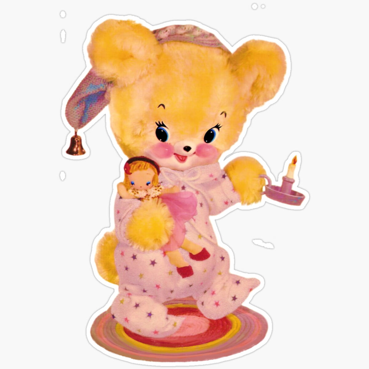 Kira Kitsch Kawaii Sleepy Bear Sticker Decorative Laptop, Phone ...