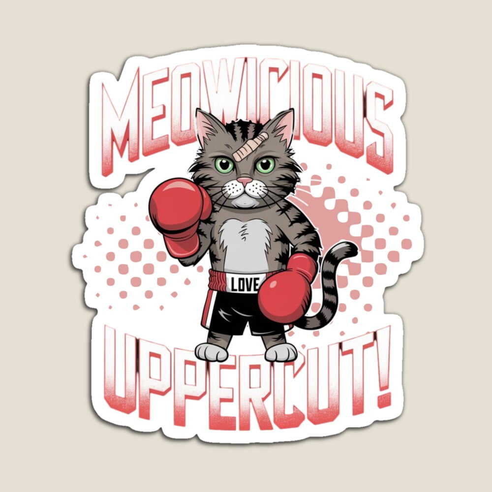 Kira - Kitty Ko - Boxing Cat Sticker - 1204 Hot Trending Vinyl Stickers ...