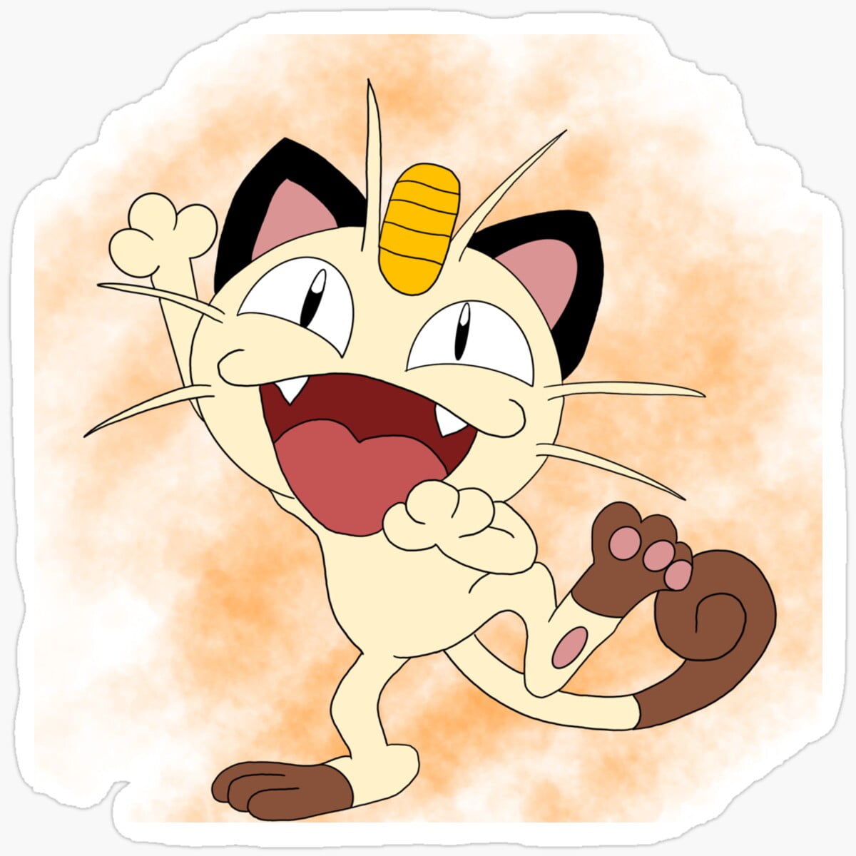 Kira Kitty cat Sticker Waterproof Sticker for Water Bottles, Laptops ...