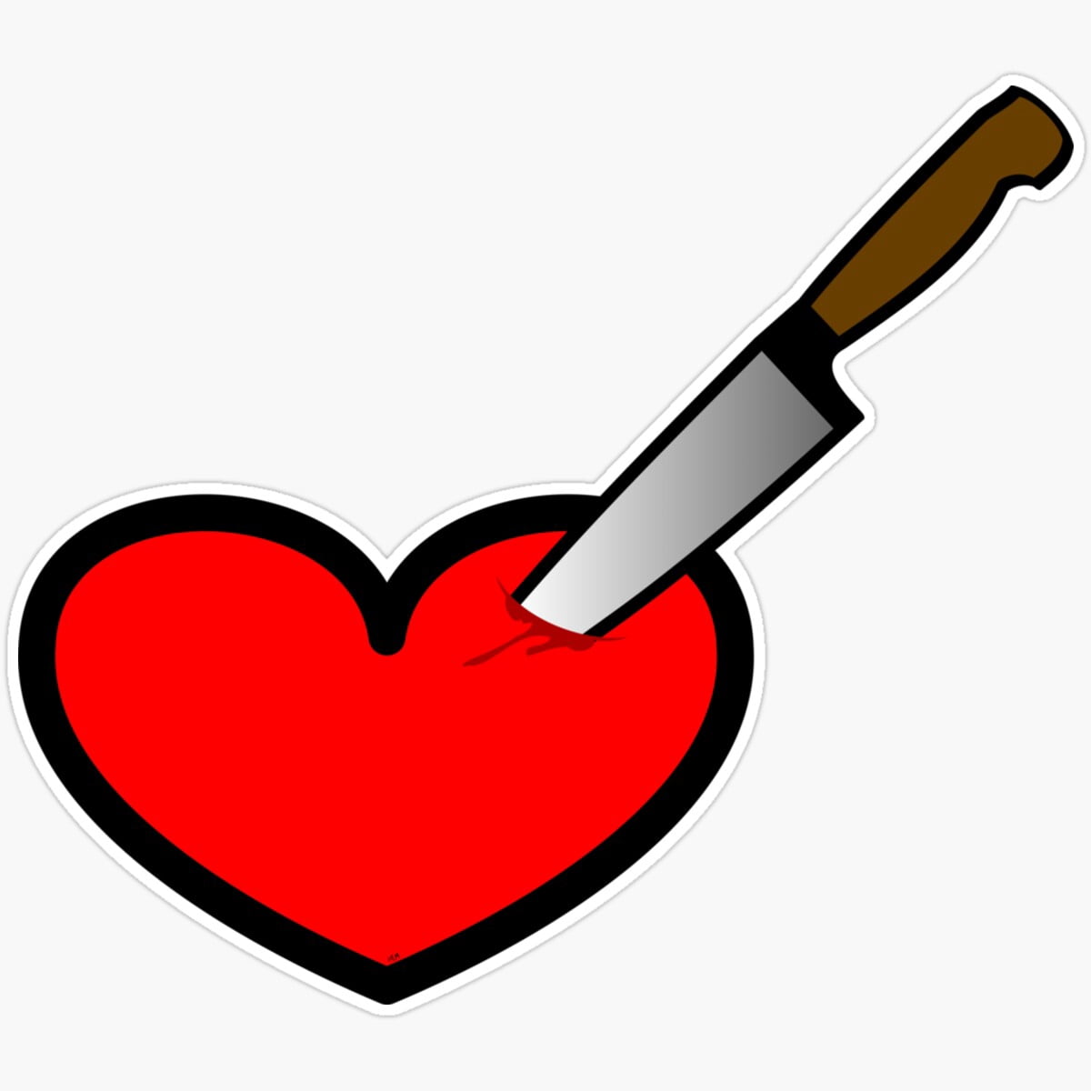 Kira Knife Through My Heart Sticker Decorative Laptop, Phone Stickers ...