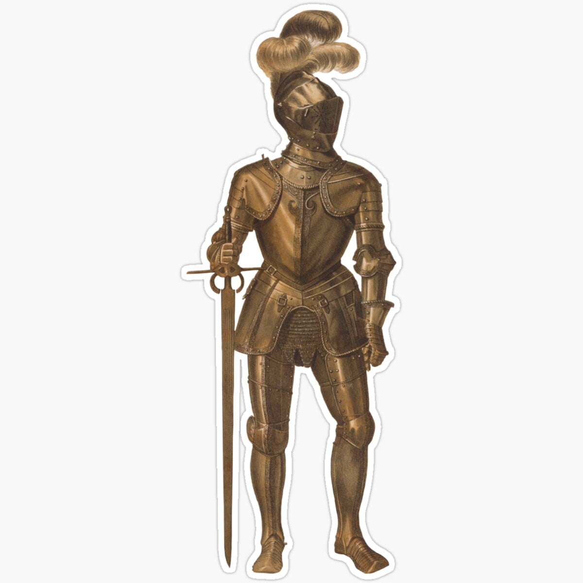 Kira Knight's Armor Vintage Sticker Decorative Laptop, Phone Stickers ...