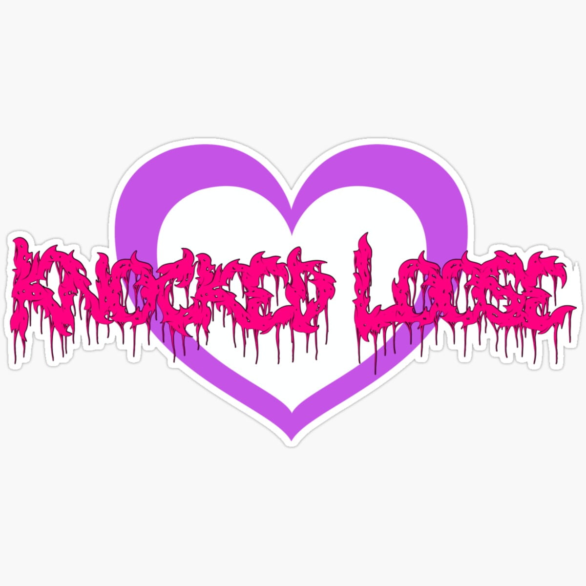 Kira Knocked Loose Girly Metal Text Sticker Decorative Laptop, Phone ...