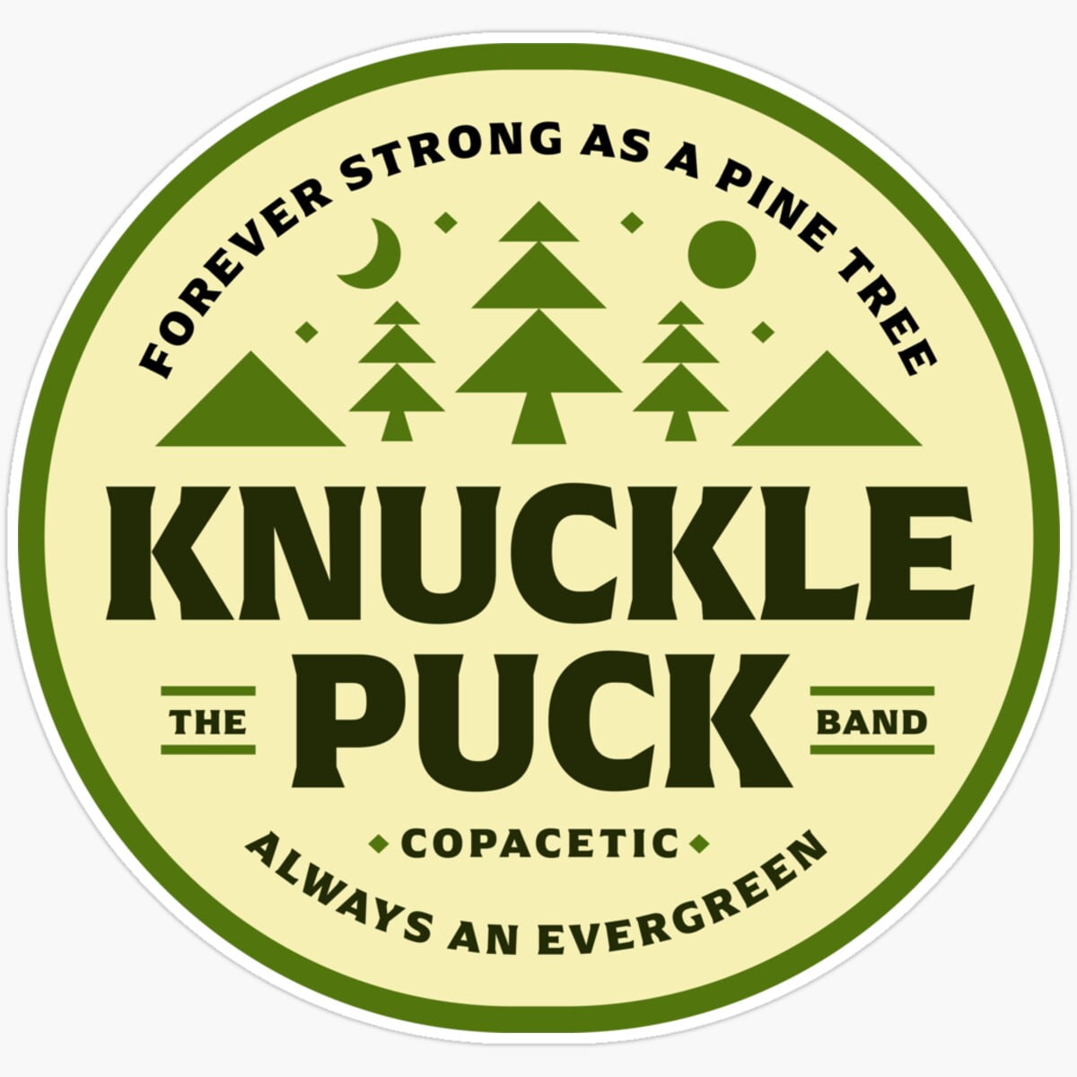 Kira Knuckle Puck Evergreen Badge Sticker Decorative Laptop, Phone ...