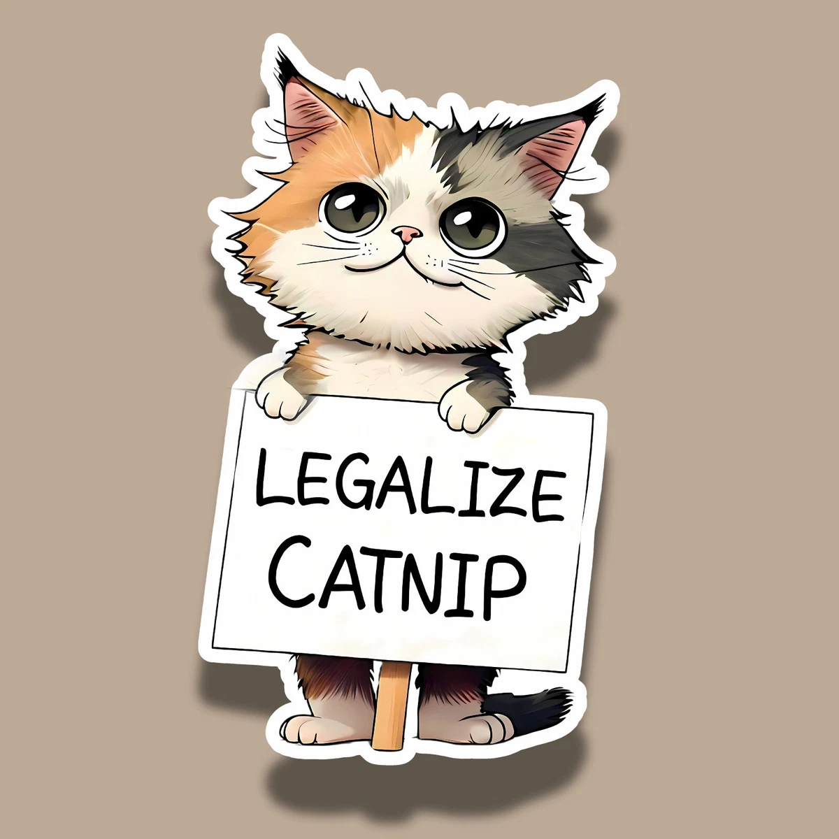 Kira Legalize Catnip Cat Funny Protest Parody Vinyl Sticker Waterproof ...