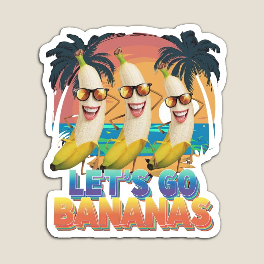 Kira - Lets Go Bananas - Banana Power - Banana Store - I'M Banana - Go Bananas Sticker - 7856 ...