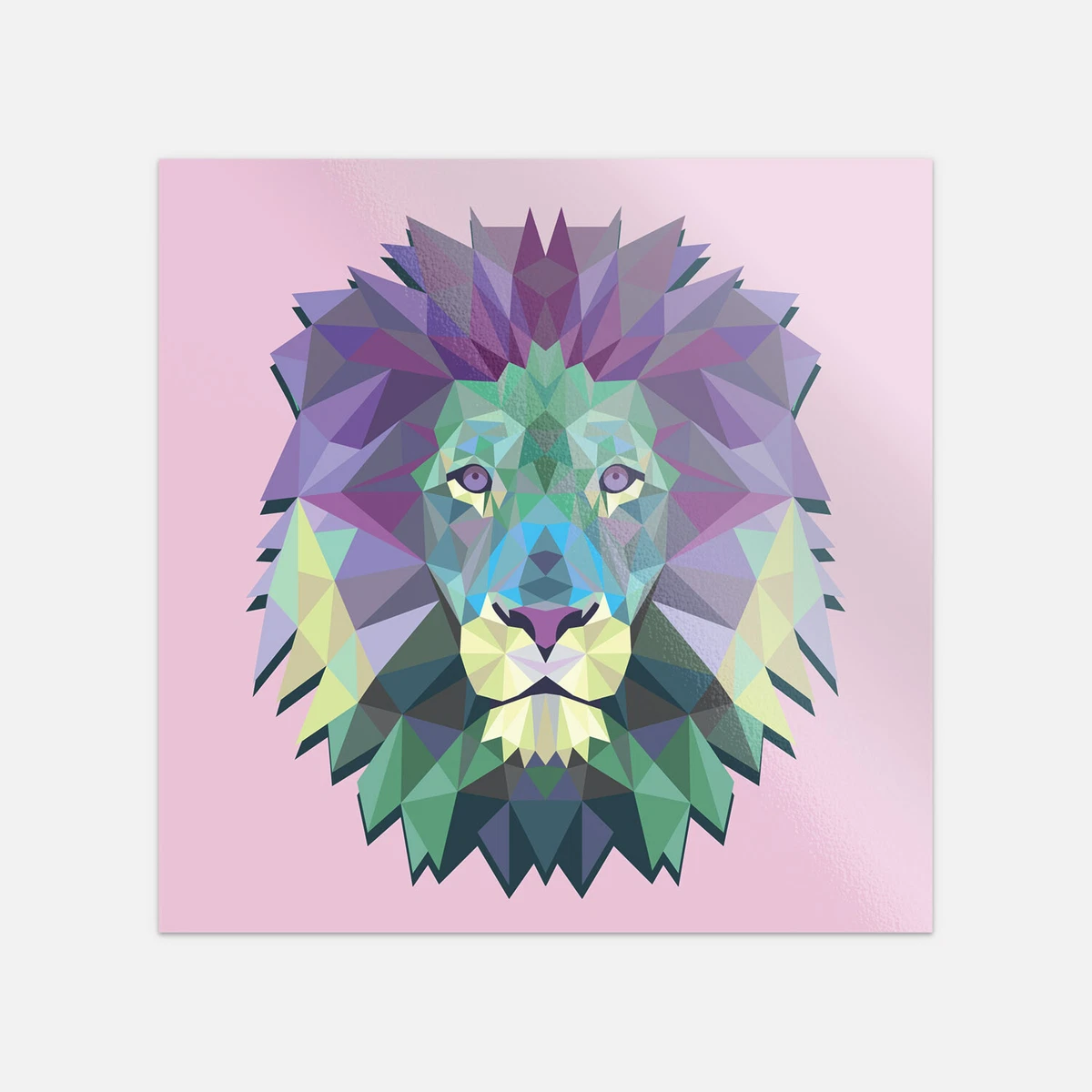 Kira Lion Head Animal Triangulated Vinyl Sticker Decal Waterproof ...