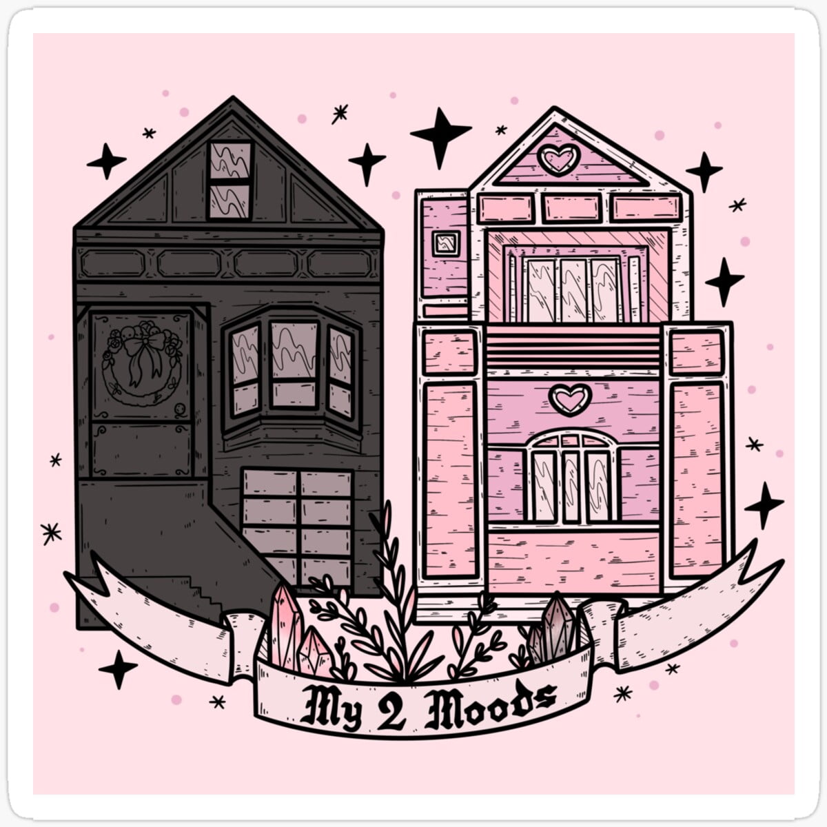 Kira MY 2 MOODS Sticker Waterproof Sticker for Water Bottles, Laptops ...