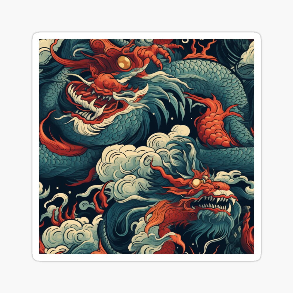 Kira Magnificent Dragon Glossy Sticker - Kir 286 Decorative Laptop ...