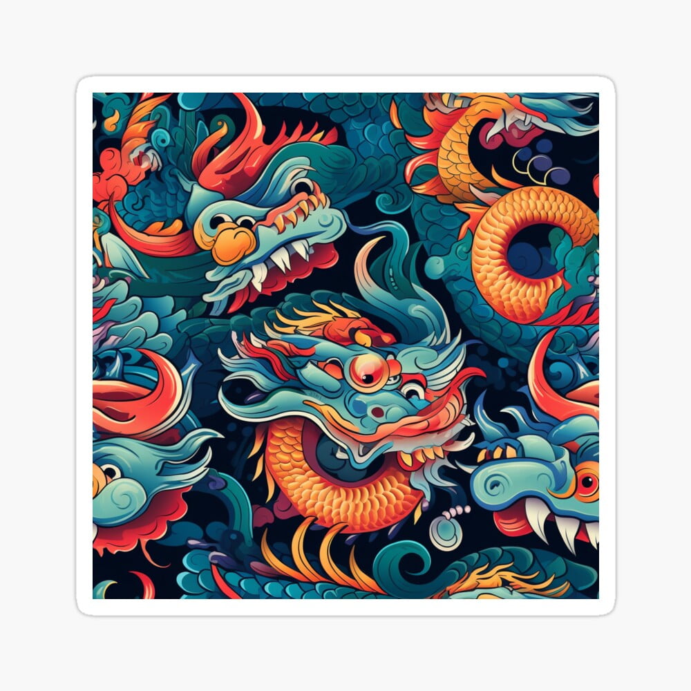 Kira Magnificent Dragon Glossy Sticker - Kir 299 Decorative Laptop ...