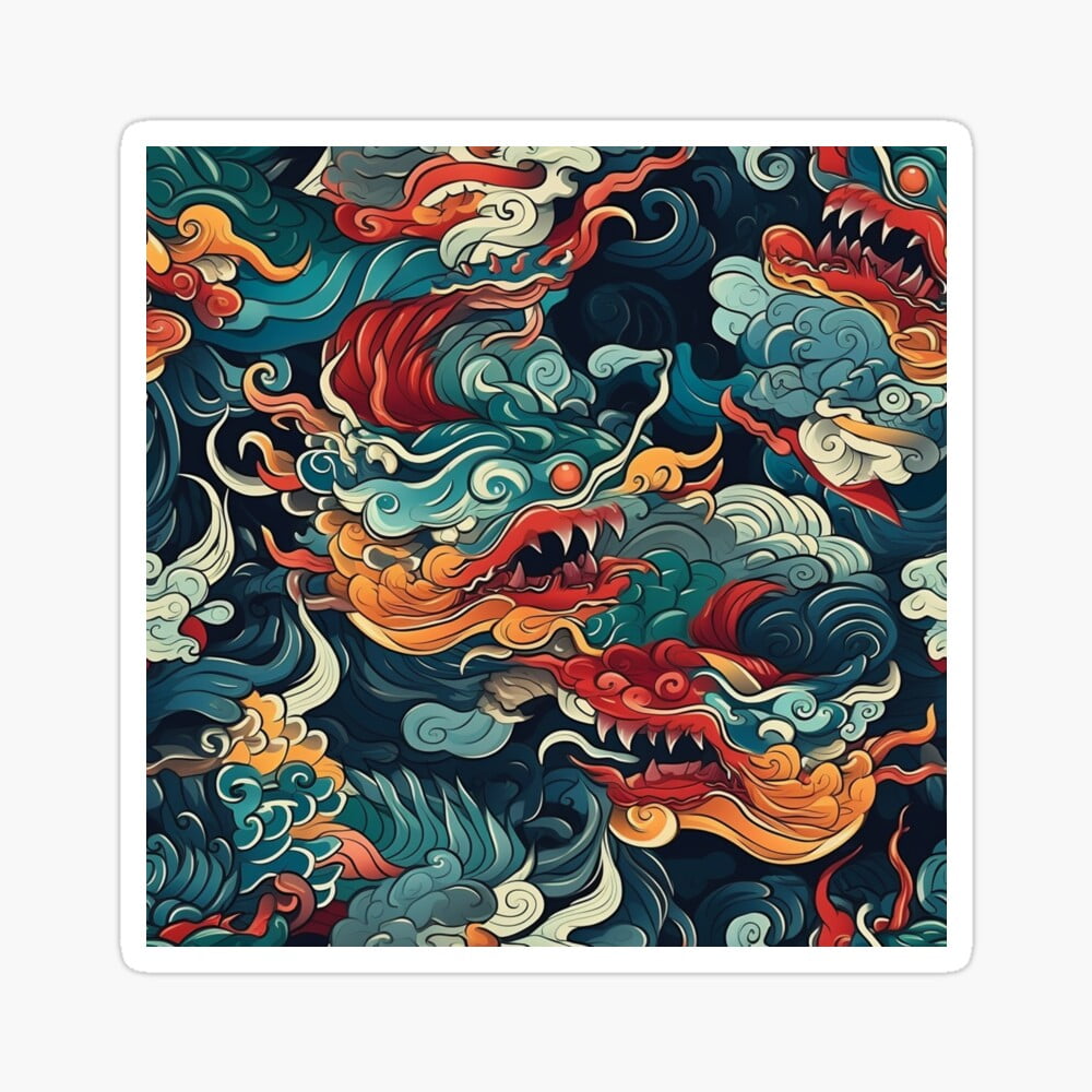 Kira Magnificent Dragon Sticker - Kir 298 Decorative Laptop, Phone ...