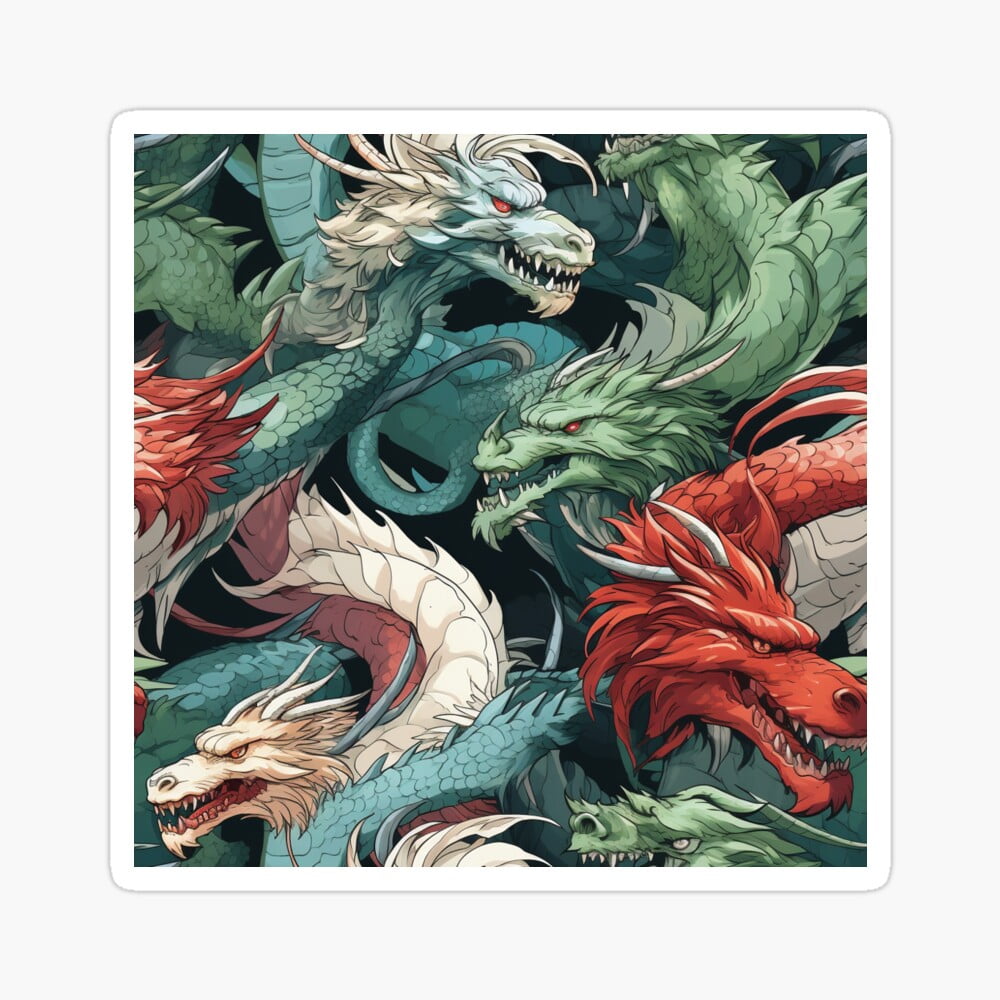 Kira Magnificent Dragon Sticker - Kir 324 Decorative Laptop, Phone ...
