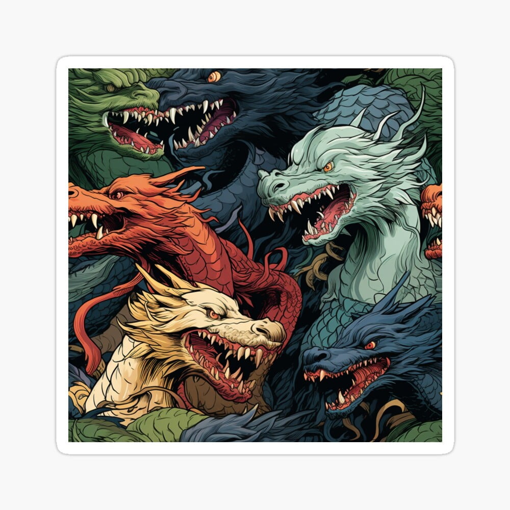 Kira Magnificent Dragon Sticker - Kir 948 Decorative Laptop, Phone ...