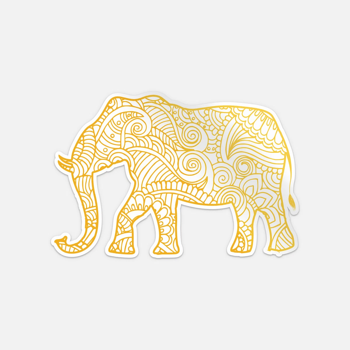 Kira Mandala Elephant Vinyl Sticker Decal Waterproof Sticker for Water ...