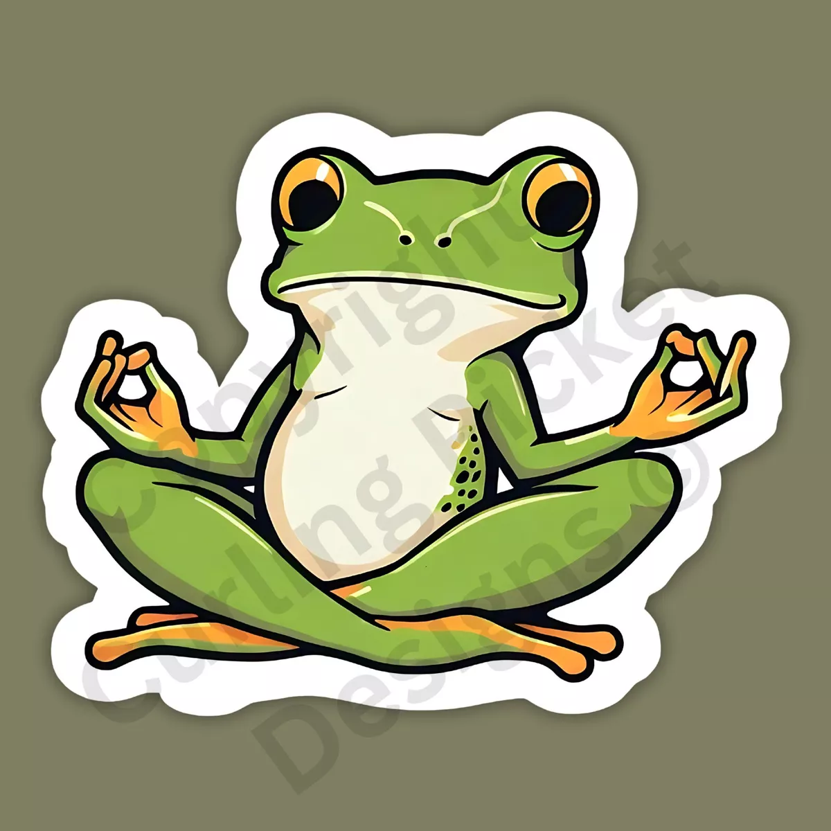 Kira Meditating Frog Meditation Yoga Zen Namaste Funny Cute Laptop ...